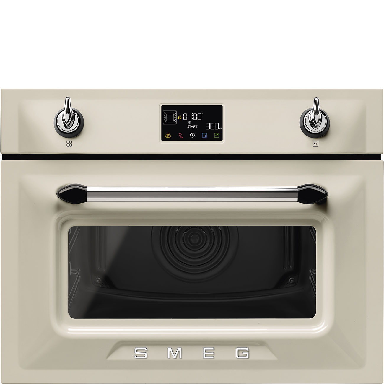 Smeg mikrovlnná kombinovaná trouba SO4902M1P Victoria krémová - Elettromec